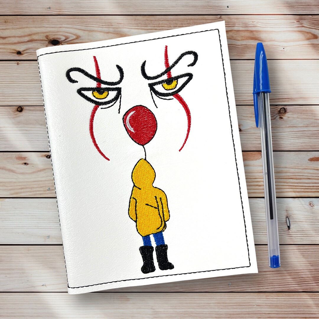 Georgie & Pennywise Embroidered Vinyl Notebook Cover. Notebook INCLUDED ...