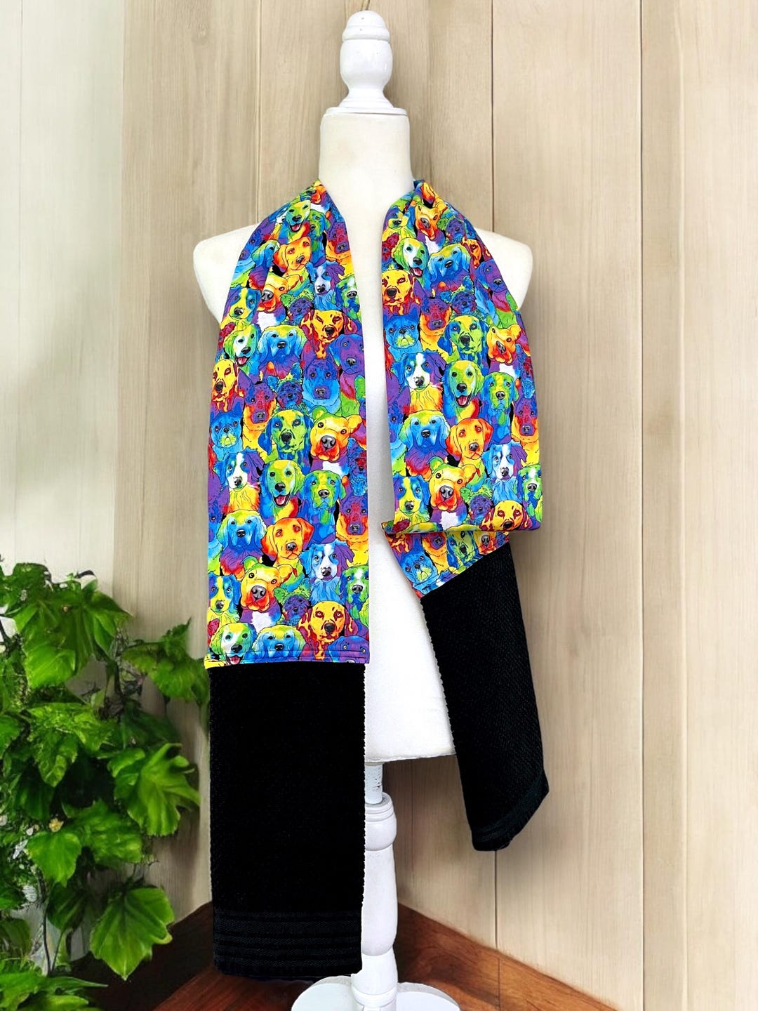 Colorful Dogs Kitchen Boa. Kitchen Hand Towel. Dish or Tea Towel. Dish ...