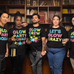 Glow Party Digital Download DIY T-shirts Glow Birthday Party Neon Party ...