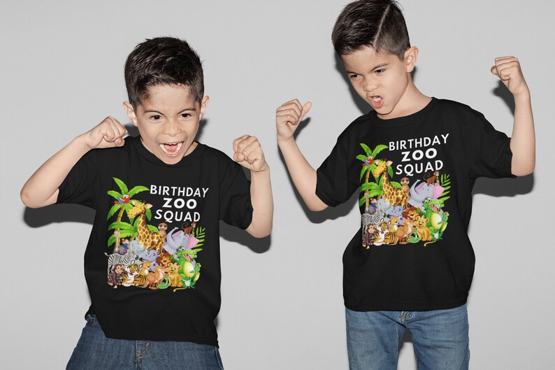 Instant Digital Download Birthday Zoo Squad Wild Safari - Etsy