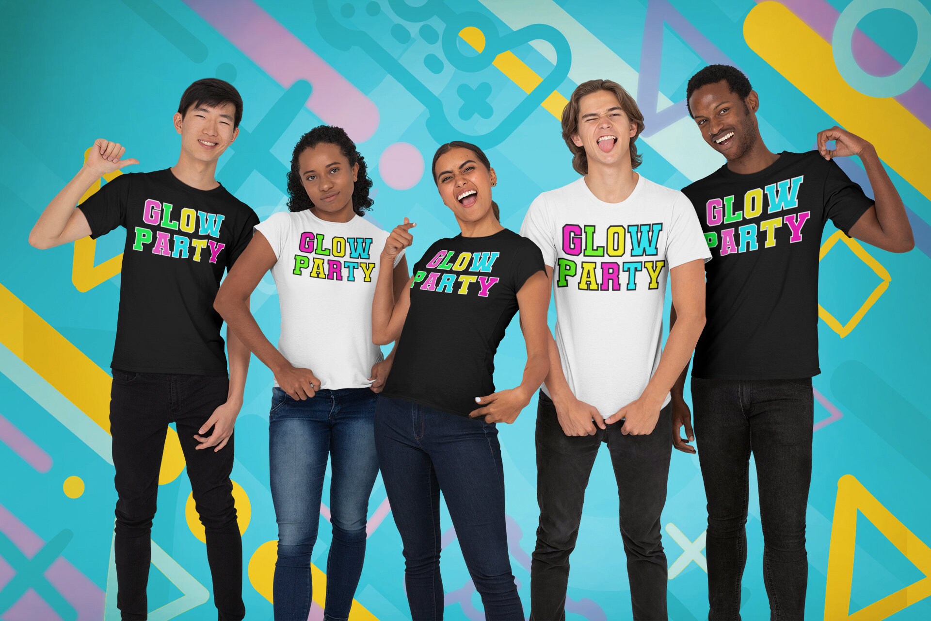 Instant Digital Download Glow Party Neon Birthday Party DIY | Etsy