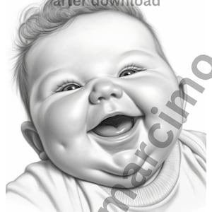 Chubby Cheeks Coloring Pages Adorable Baby Fun Activity for Baby Shower ...
