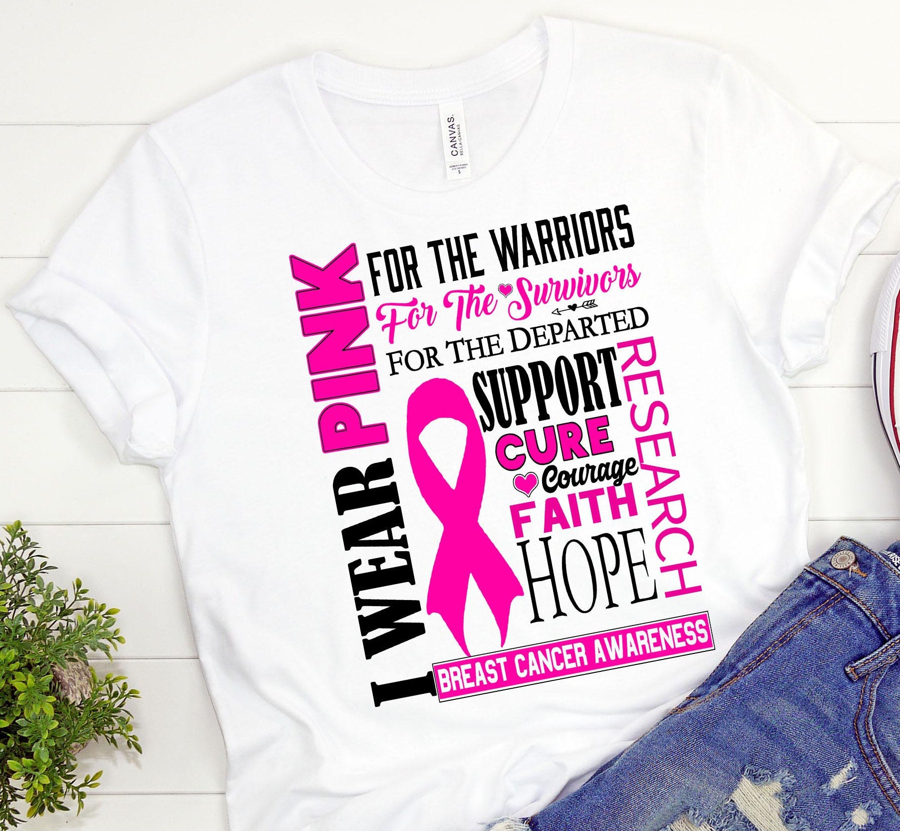 Instant Digital Download Breast Cancer Awareness Pink Ribbon Quote for ...