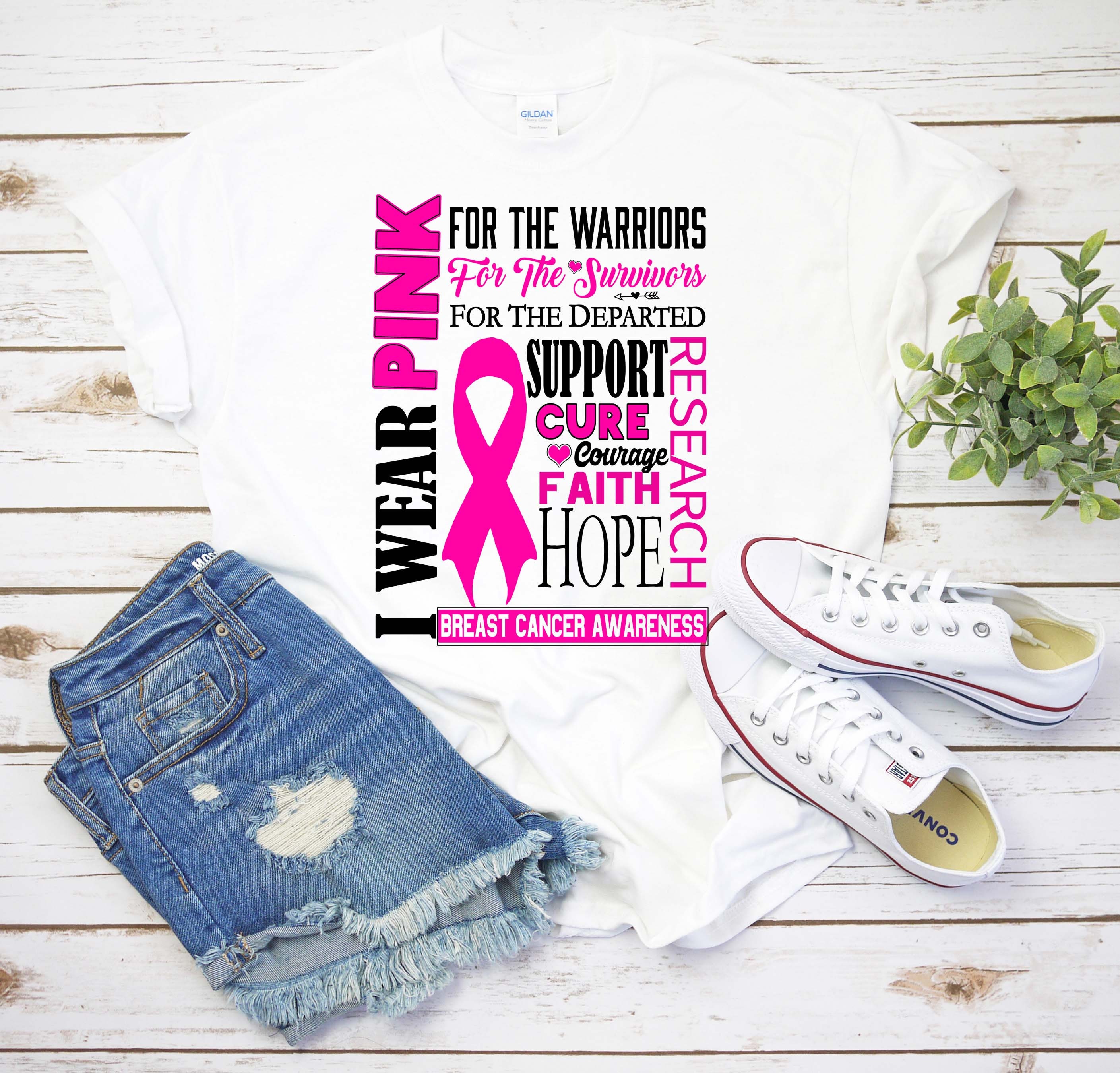 Instant Digital Download Breast Cancer Awareness Pink Ribbon Quote for ...