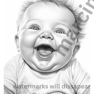 Chubby Cheeks Coloring Pages Adorable Baby Fun Activity for Baby Shower ...