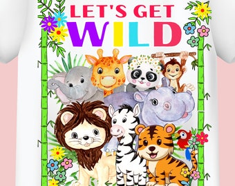 Instant Digital Download Let's Get Wild Safari Animals - Etsy