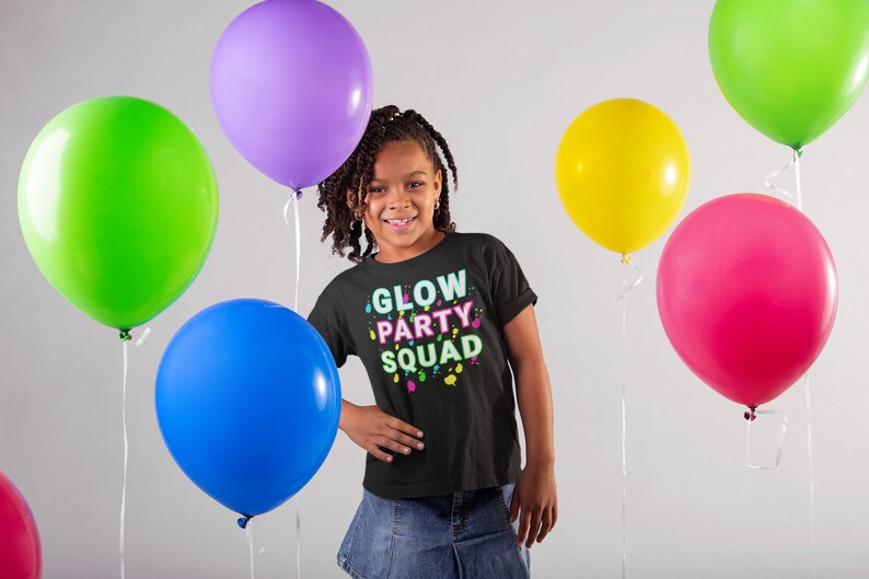 Glow Party Squad Digital Download DIY T-shirts and Poster Glow Birthday ...