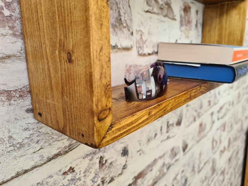 Rectangular Wooden Floating Box Shelf | Etsy UK