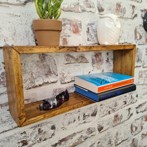 Rectangular Wooden Floating Box Shelf | Etsy UK