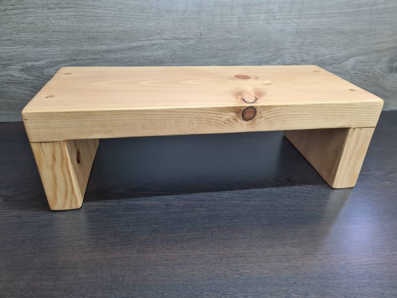 Rustic Monitor Stand Screen Riser Hand Made Industrial Desk - Etsy