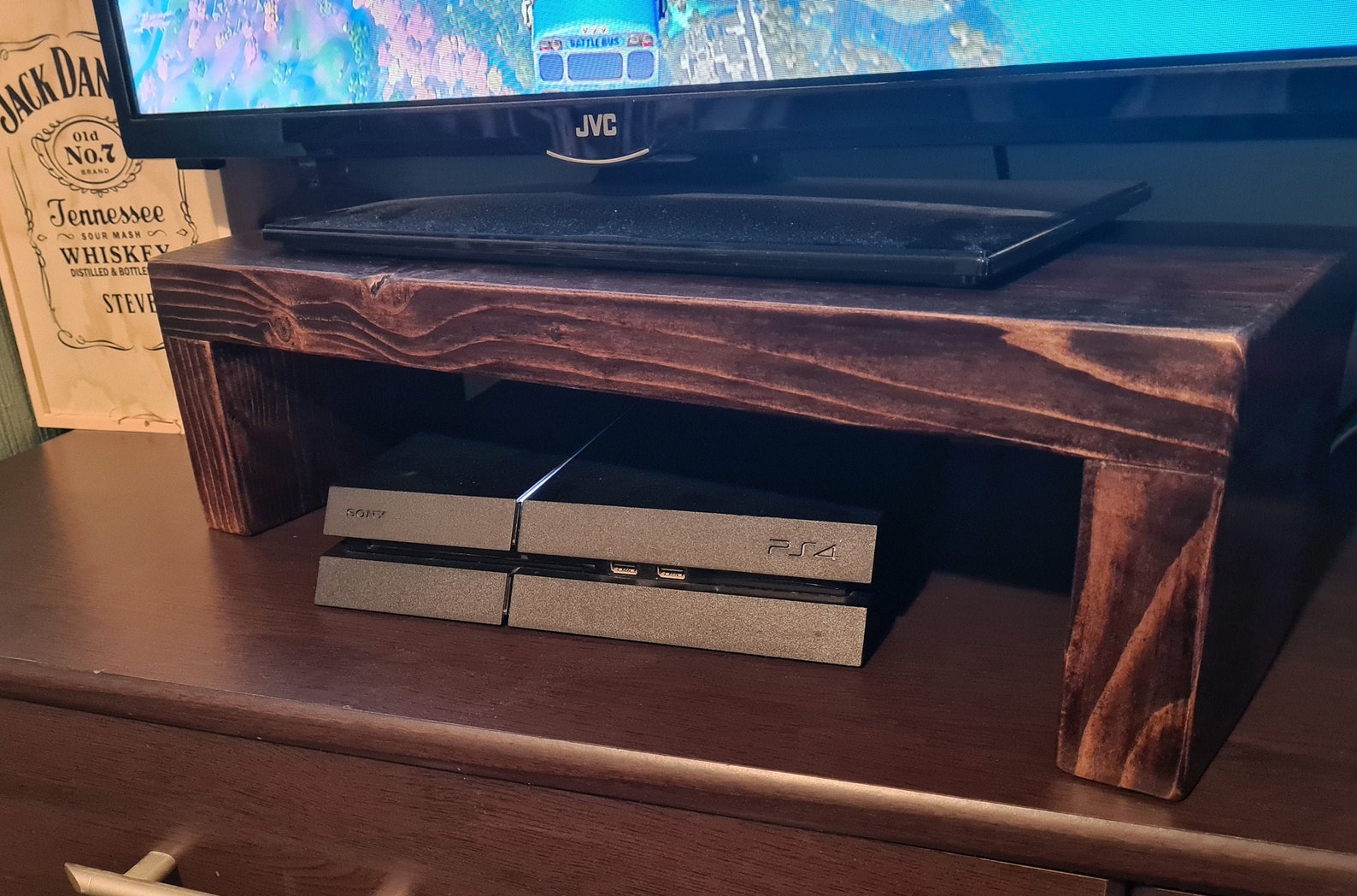 Rustic Monitor Stand Screen Riser Hand Made Industrial Desk - Etsy