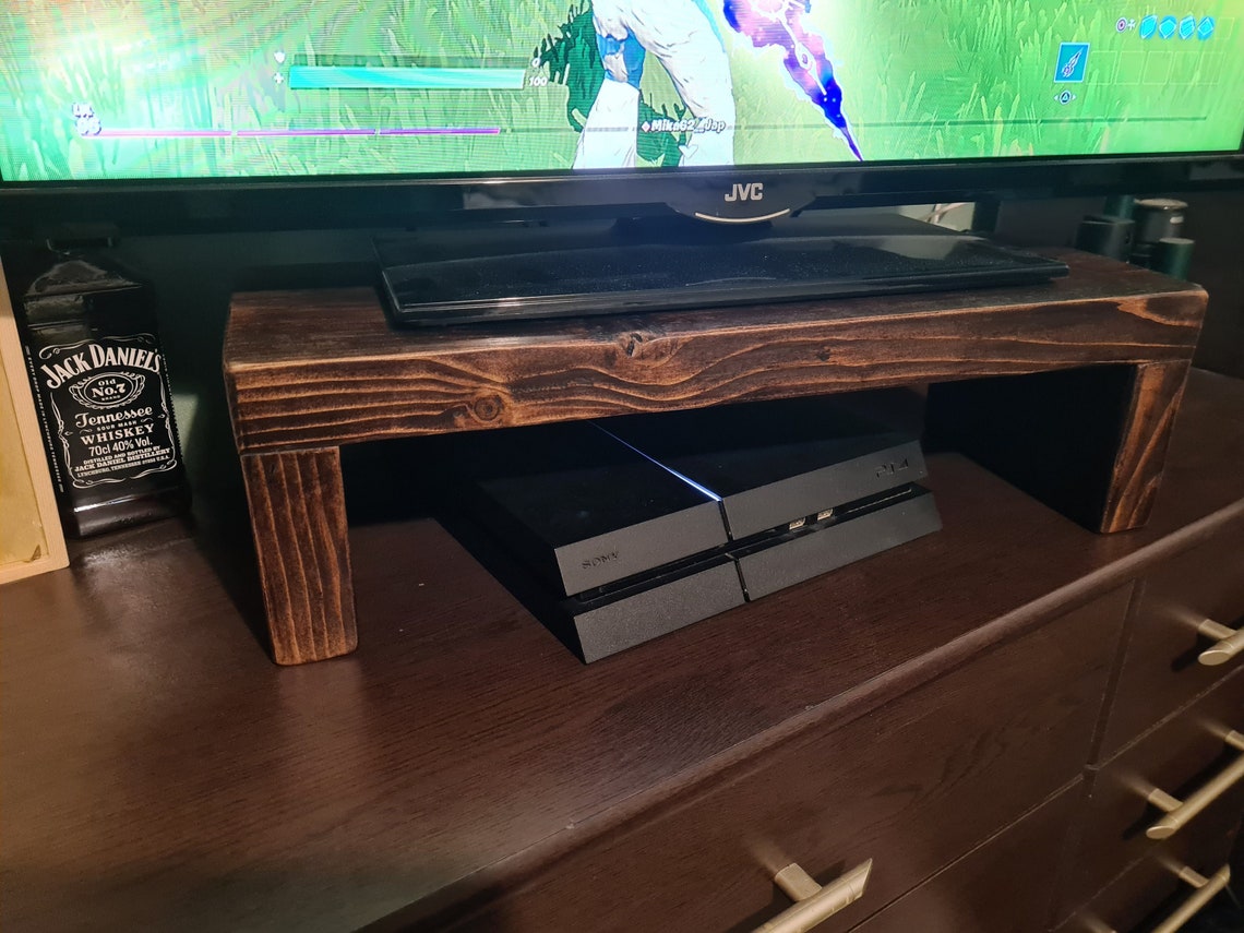 Rustic Monitor Stand Screen Riser Hand Made Industrial Desk | Etsy