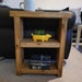 Solid Wood Rustic Side Table With Two Shelves, Handmade Sofa End Table ...