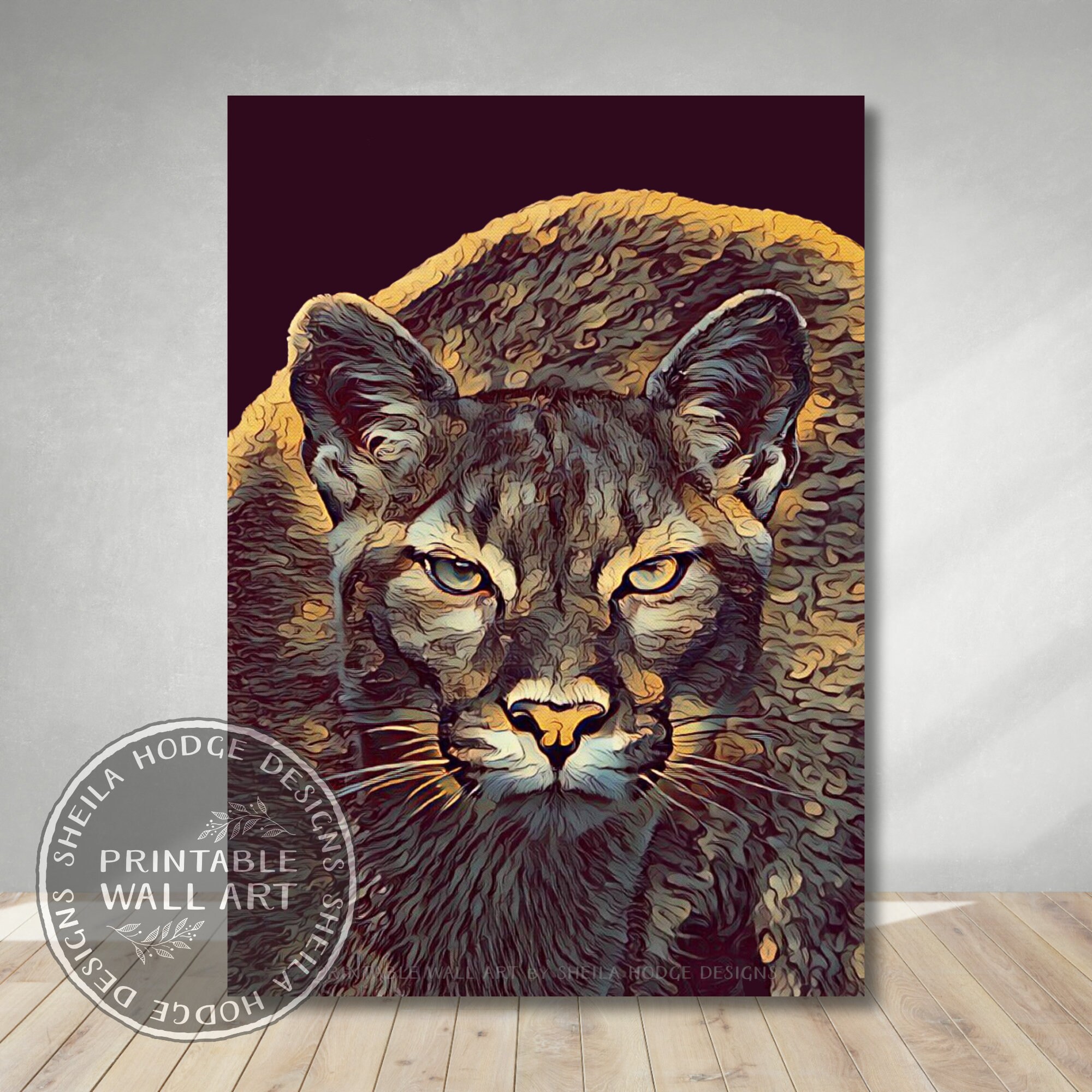 THE PUMA 001 Animal Art Print Printable Wall Art 16x20 A2 | Etsy