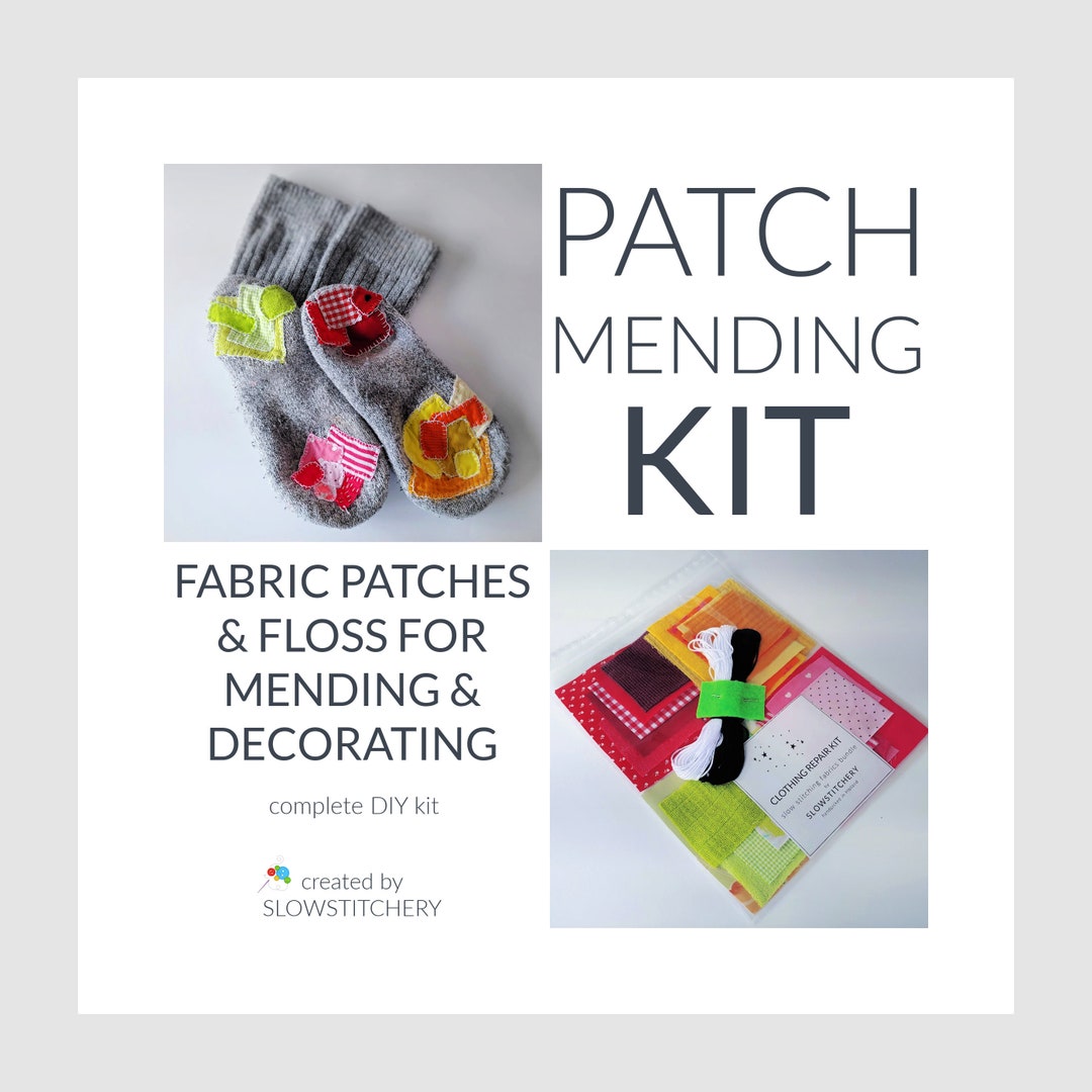 PATCH MENDING KIT for Clothing Repair & Decoration Slow Stitching ...