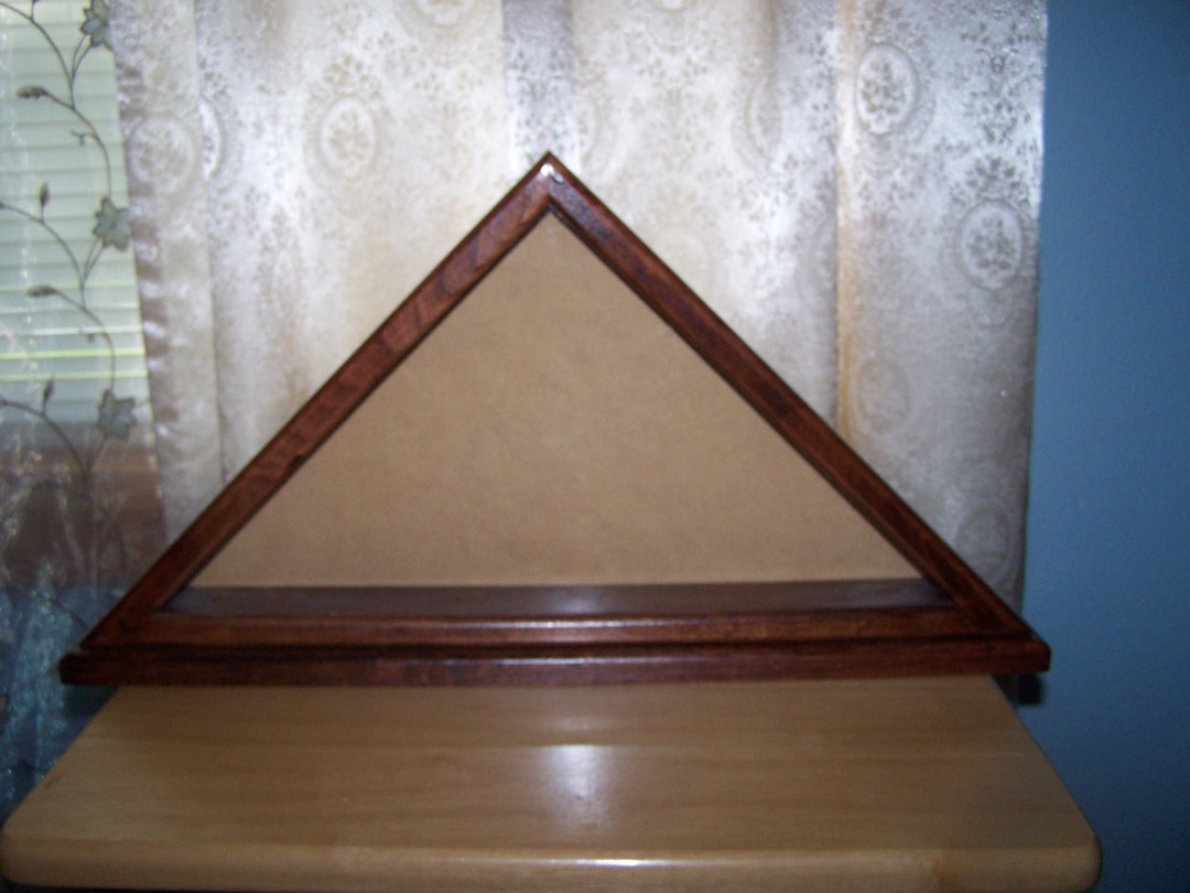 Cherry Flag Display Case for 5 X 9.5 Flag Vet or Funeral Size Made USA ...