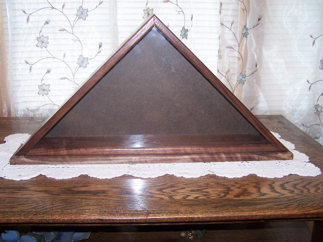 Walnut Flag Display Case For5' X 9' or Casket Flag USA Made - Etsy