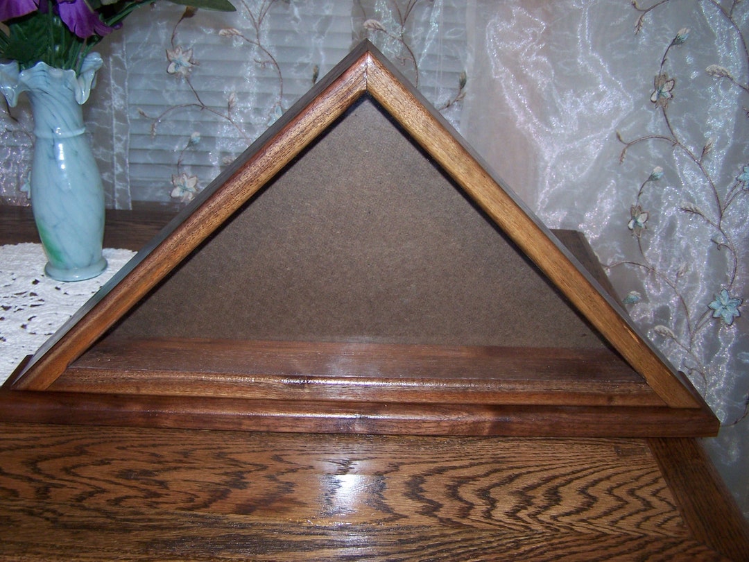 Walnut Wood Flag Display Case 3' X 5' Flag Usa Made - Etsy