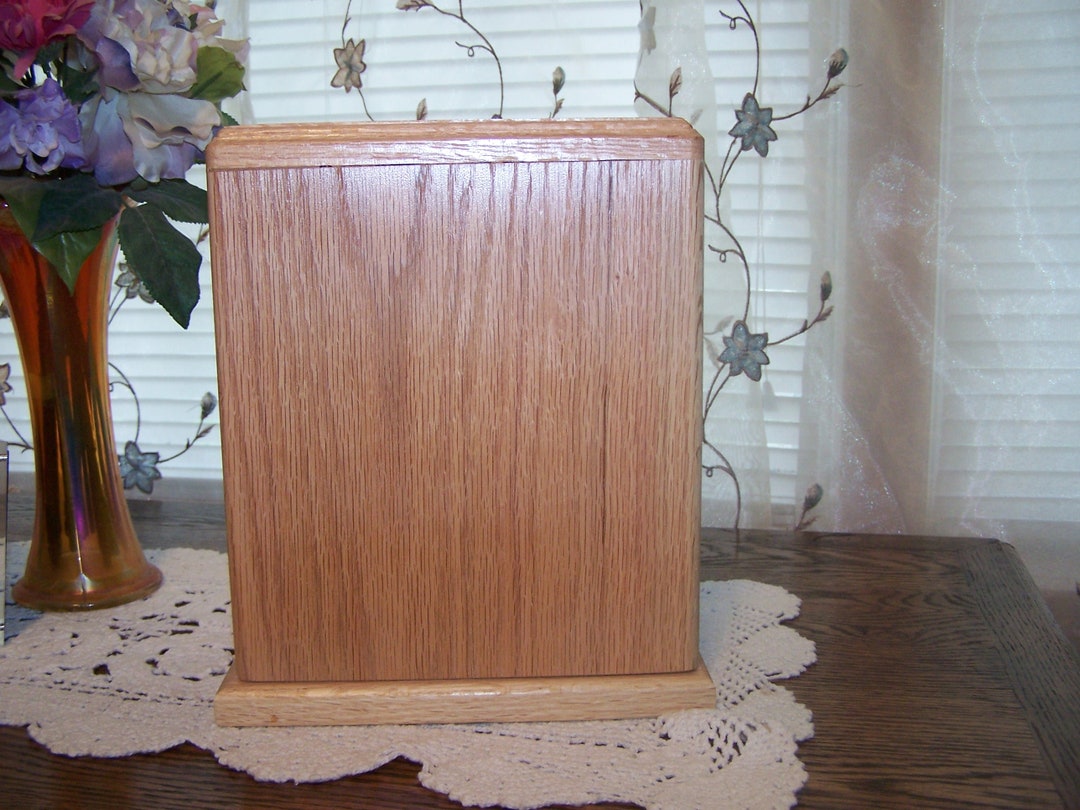 Oak Wood Cremation Urn Adult Made USA - Etsy