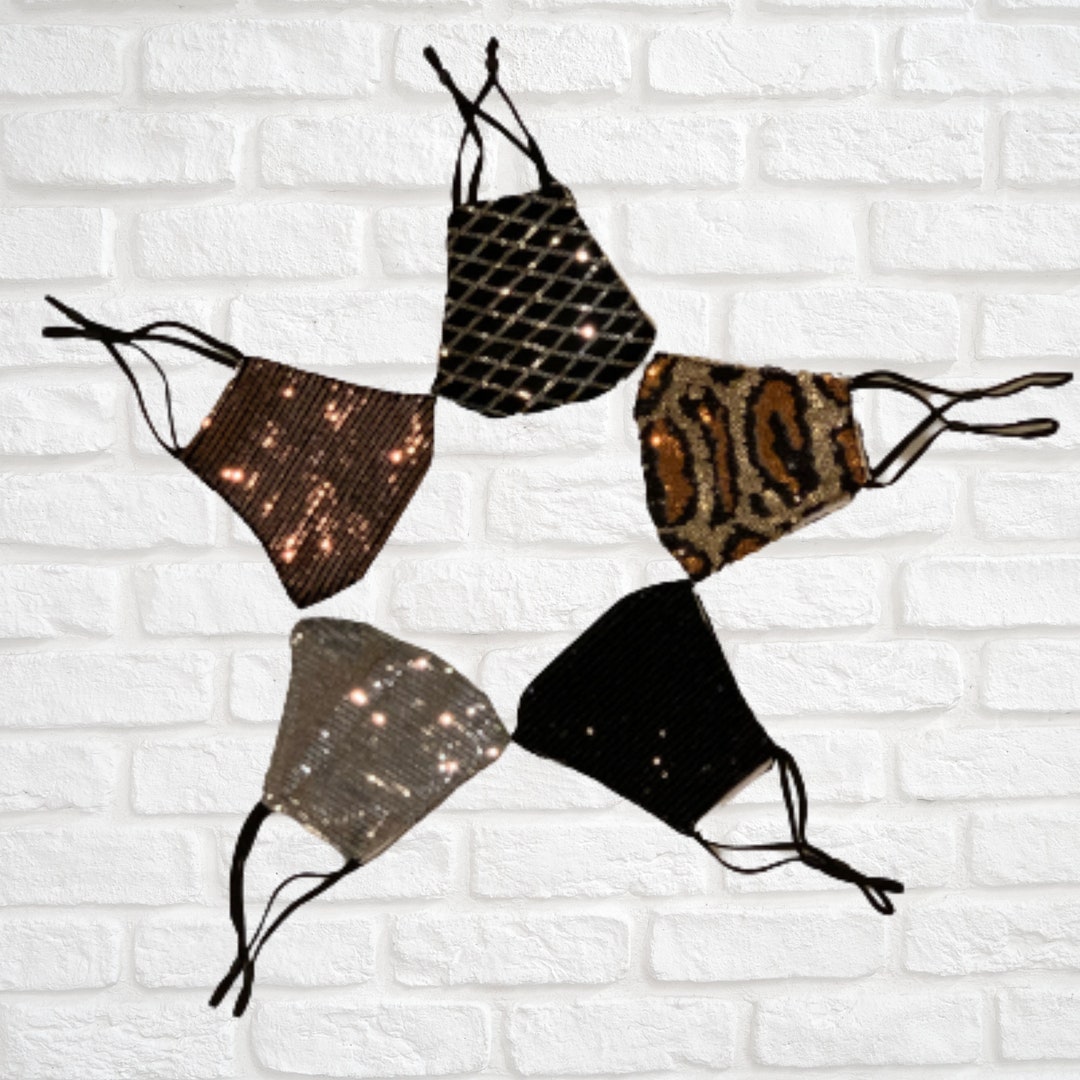 Sequins Face Mask| Rhinestone Bling Mask| Fancy Mask| Luxury Face Mask ...