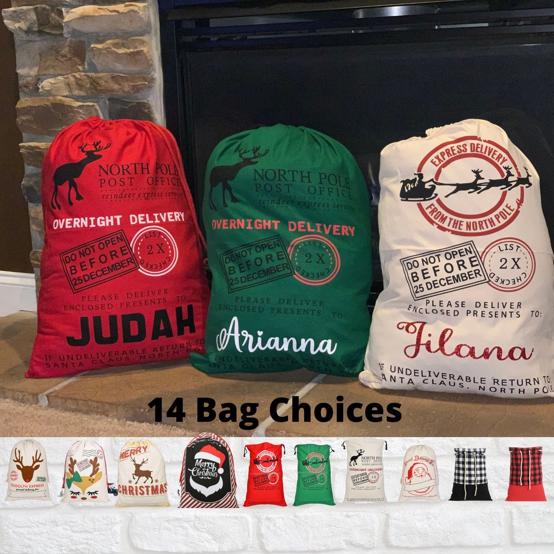 Personalized Santa Sack| Custom Santa Sack| Christmas Gift Sack| Santa ...