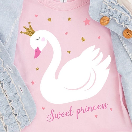 Princess Swan SVG Files for Cutting Machines & Png Eps - Etsy
