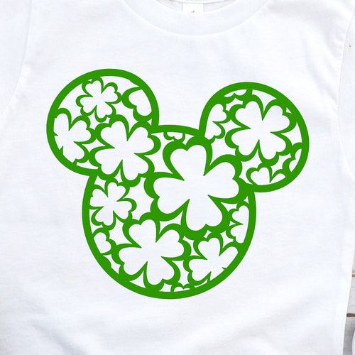 Mouse Head Clovers Svg St Patricks Day Decor Svg Cut Etsy