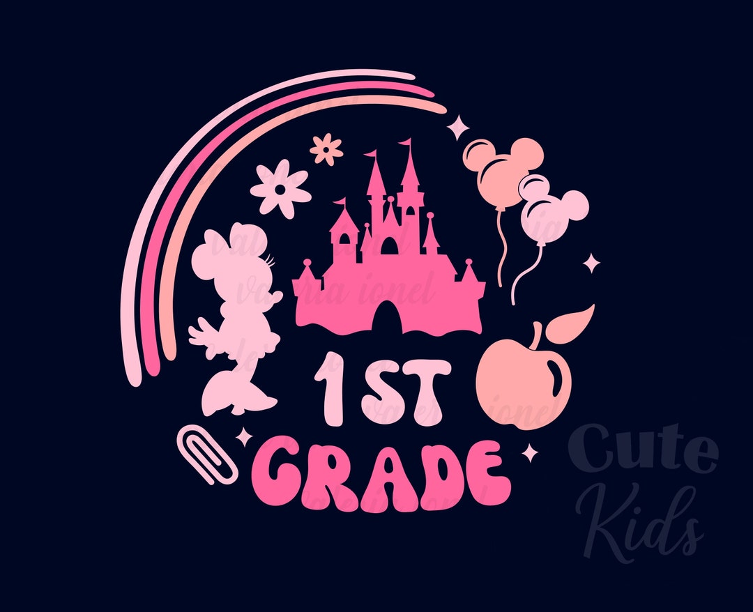 First 1st Grade SVG mouse Girls Cut Files vector Graphics DIGITAL ...