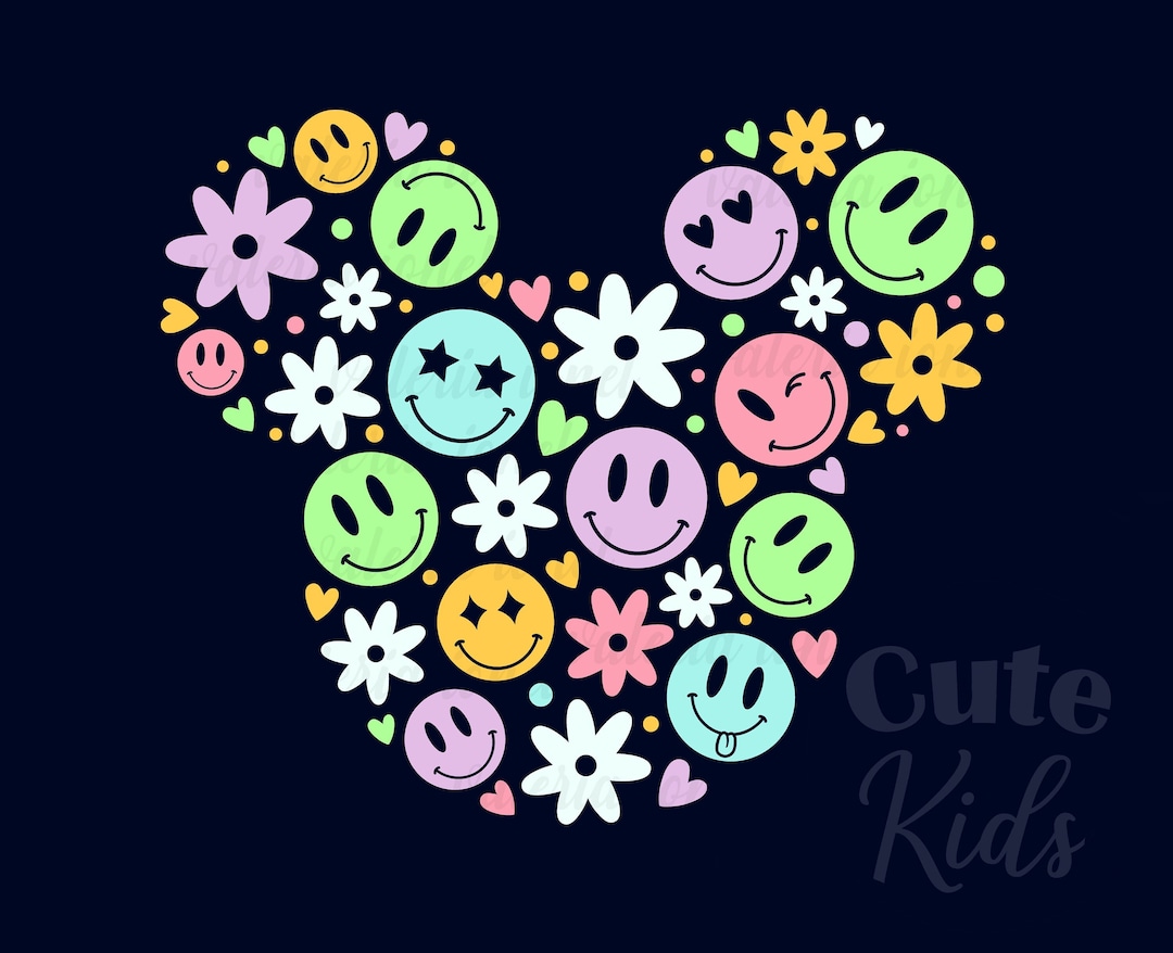 Smiley Faces Mouse Head SVG - Emoji Icons Decor Svg Cut Files for ...