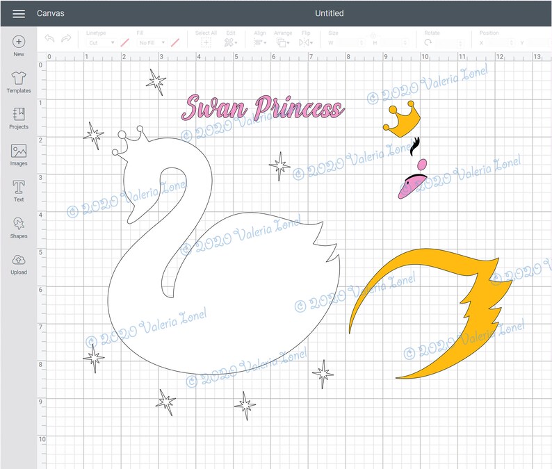 Swan Princess SVG Cartoon Animal Cake Toppers Svg Png Eps - Etsy Canada