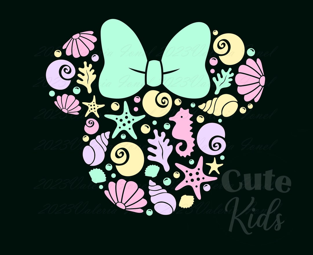 Sea Shells Mouse Head SVG – Ocean Animals Life Decor Svg Cut Files for ...