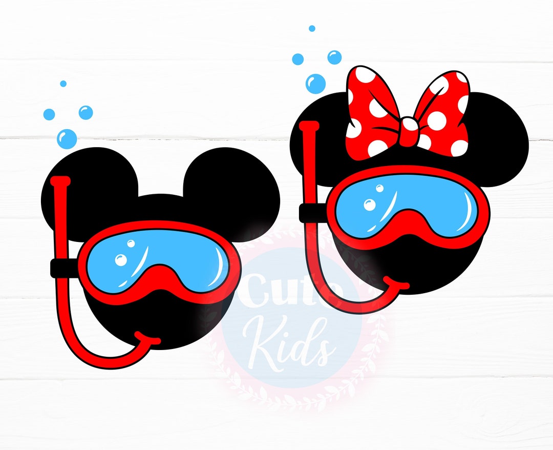 Scuba Diving Mouse Head SVG - Summer Vacation Svg Cut Files for Сricut ...