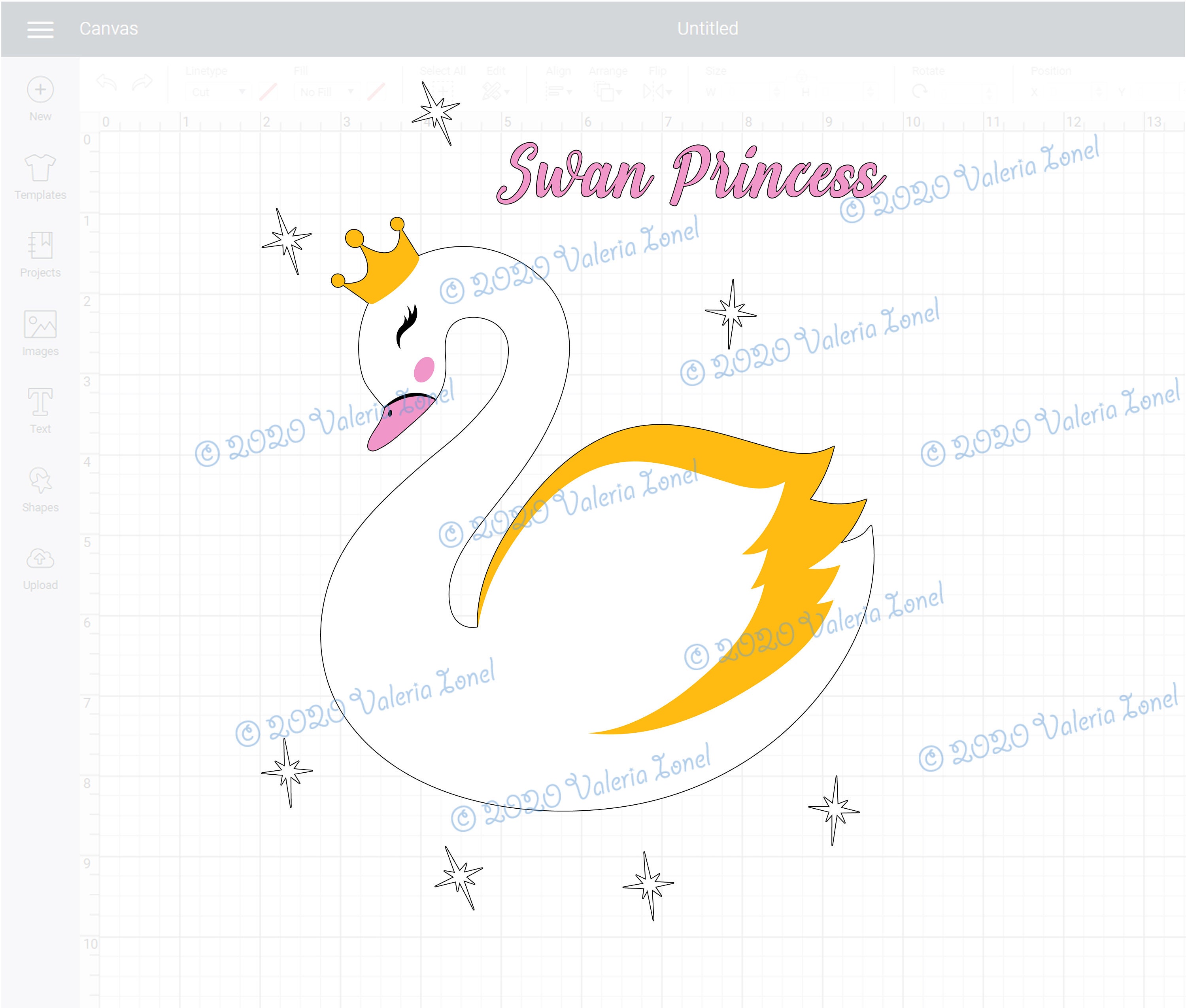 Swan Princess SVG Cartoon Animal Cake Toppers Svg Png Eps - Etsy Canada