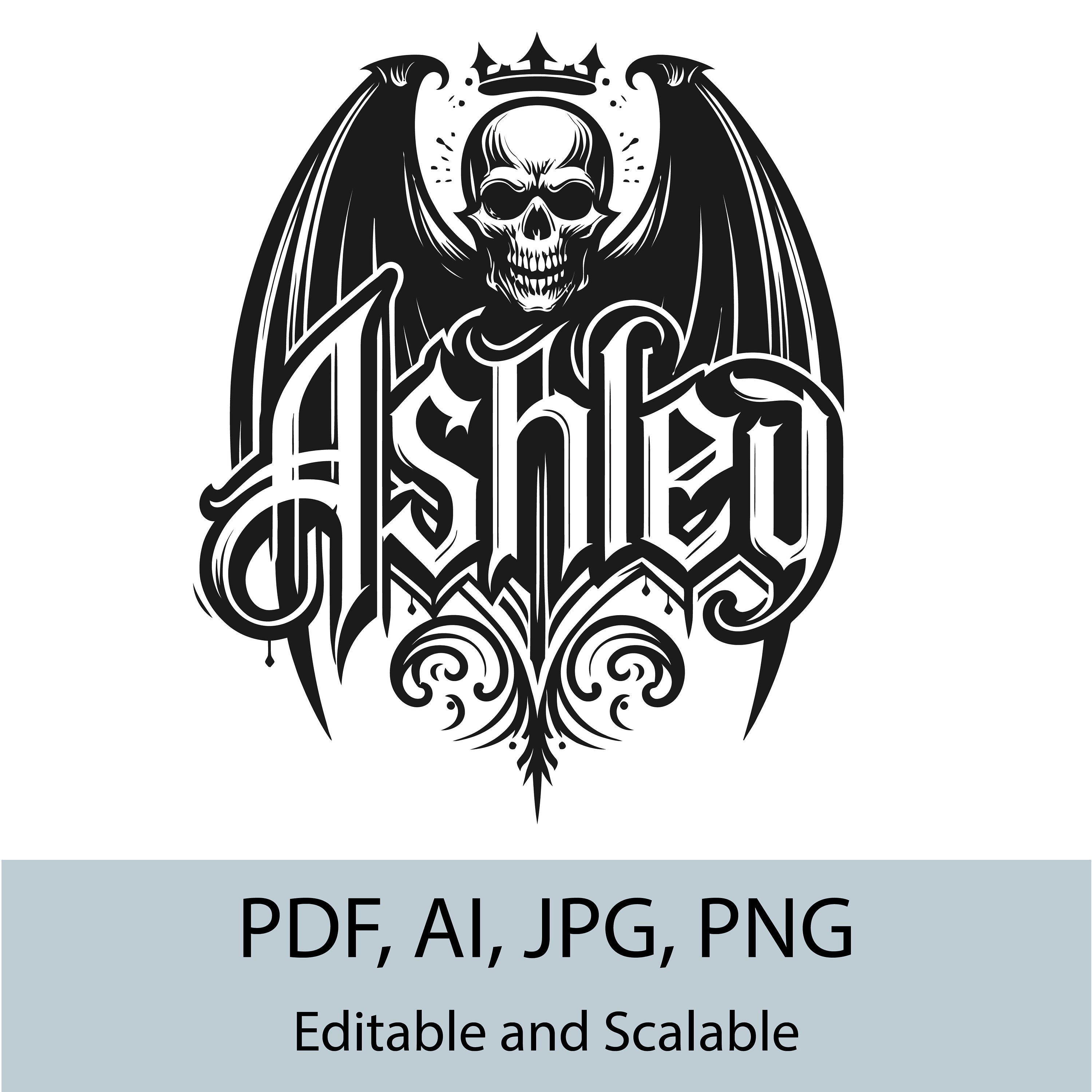Elegant Vector Art in Gothic Style for Ashley - Etsy