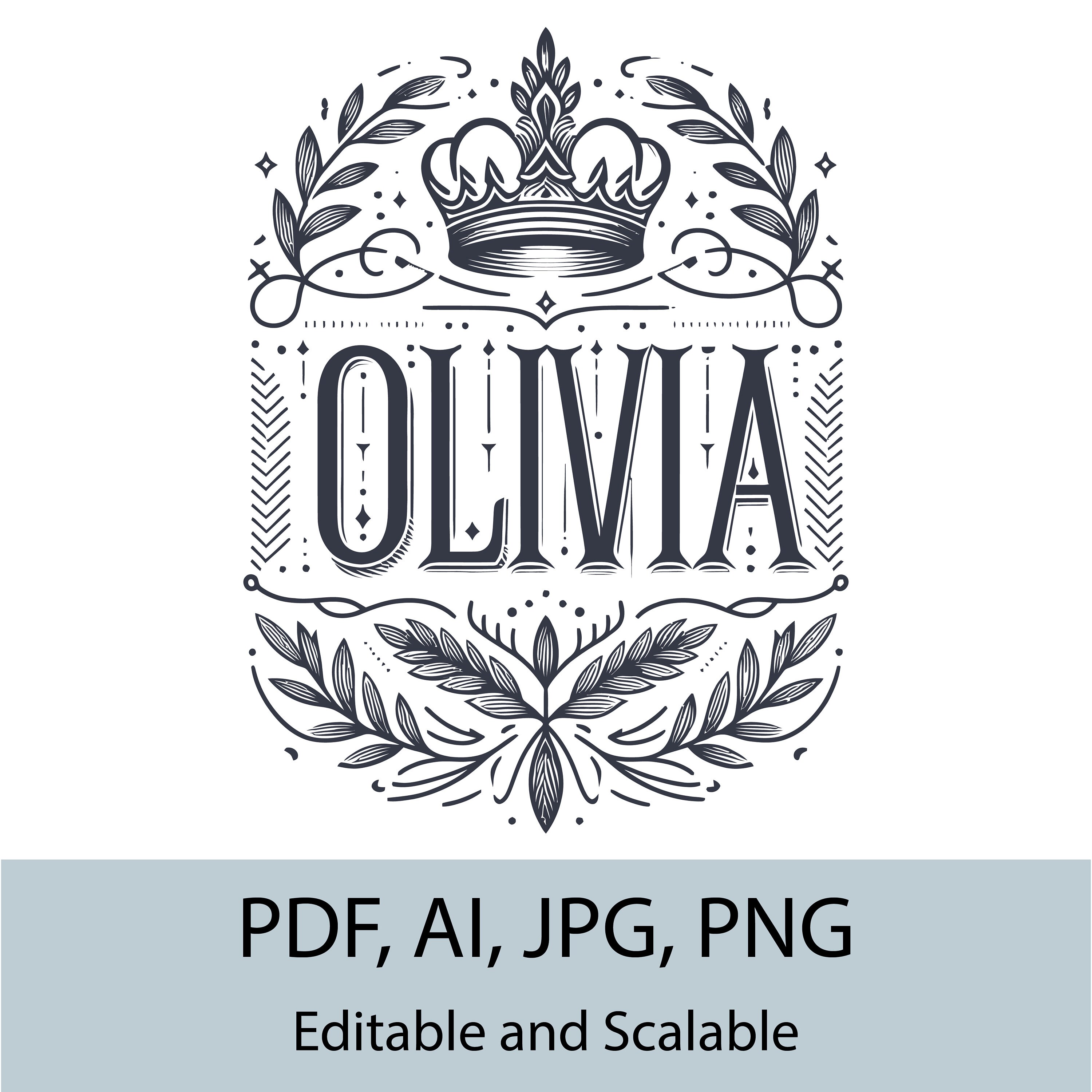 Olivia Name, Olivia Vintage, Olivia Tattoo, Olivia Digital Download ...