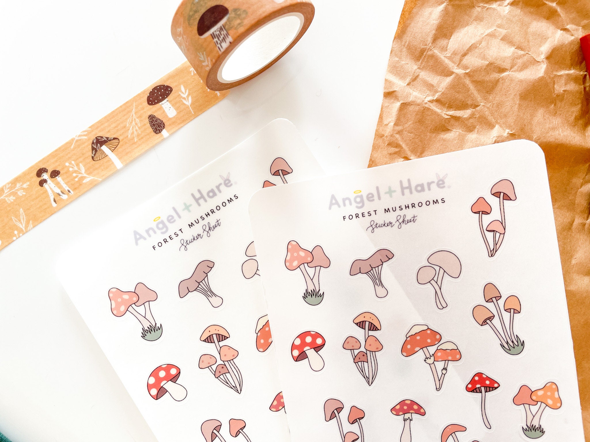 Mushroom Forest Sticker Sheet Scrapbooking Papercraft etna.com.pe