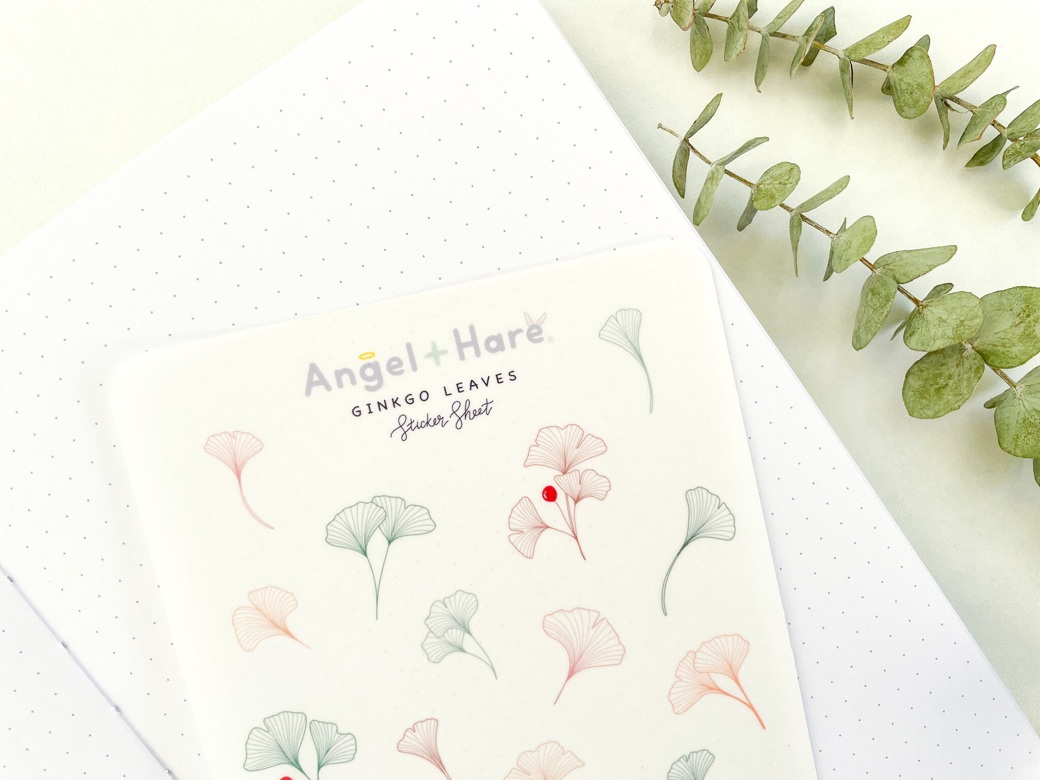 Ginkgo Leaves Sticker Sheet Clear Frosted Matte Bullet - Etsy