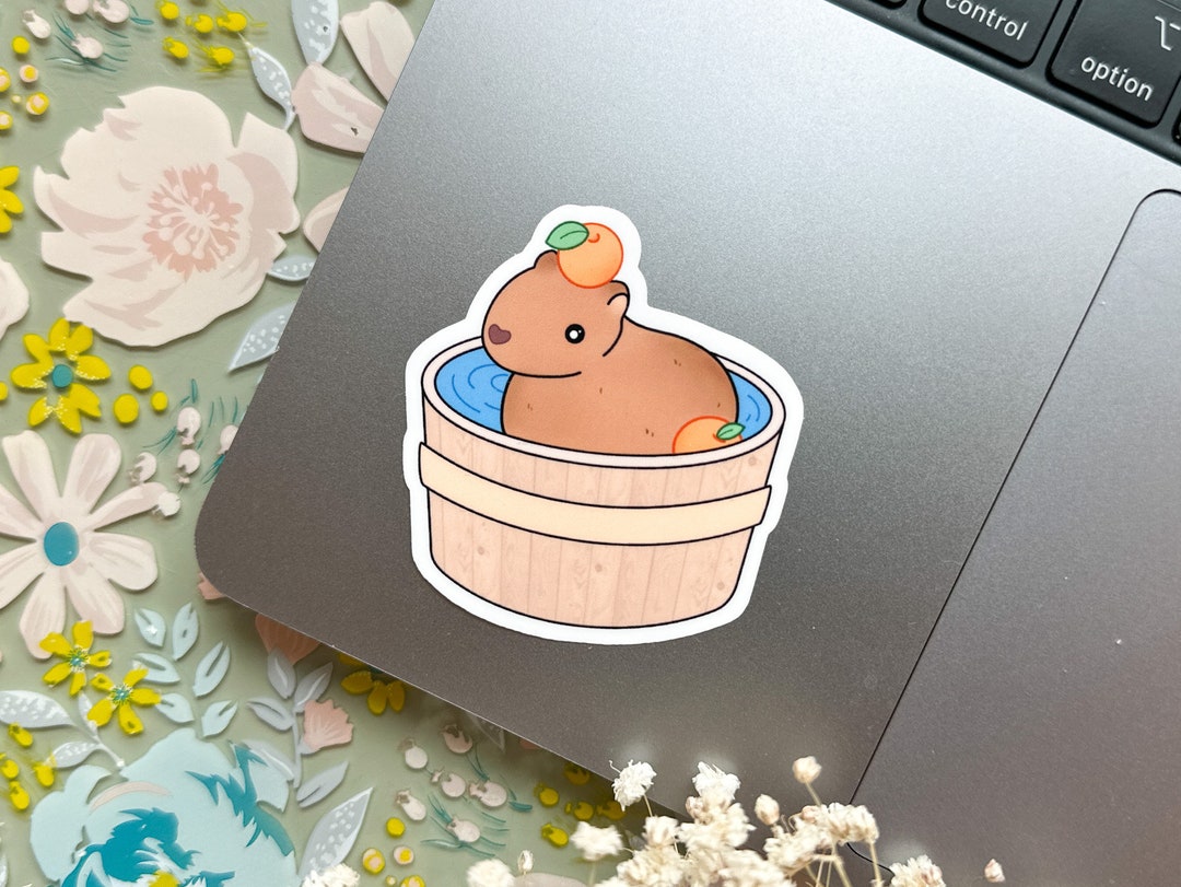 Capybara Waterproof Sticker | Cute Capybara Vinyl Sticker Animal Water ...