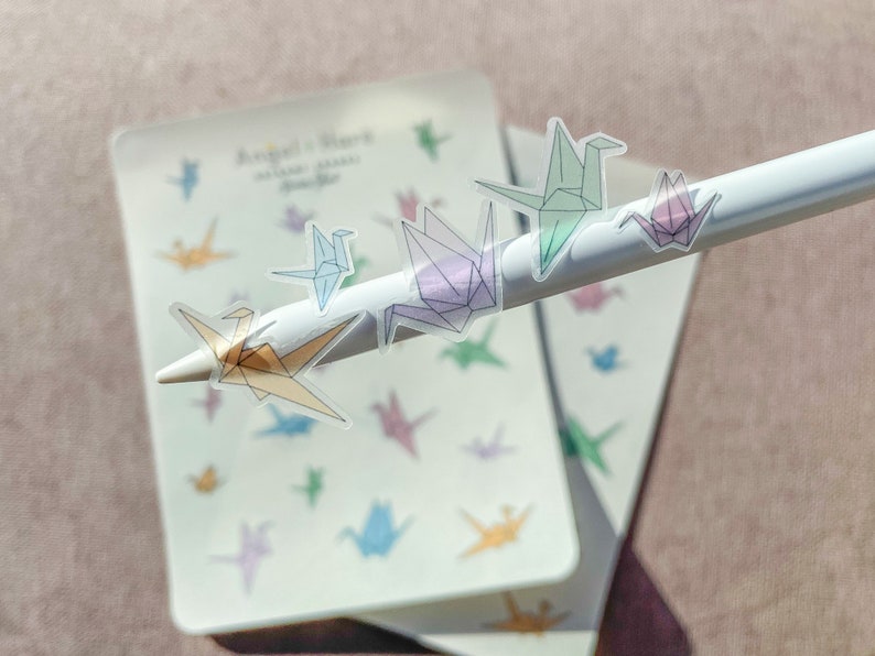 Origami Paper Cranes Sticker Sheet: Pastel Journal Planner Stickers - Etsy