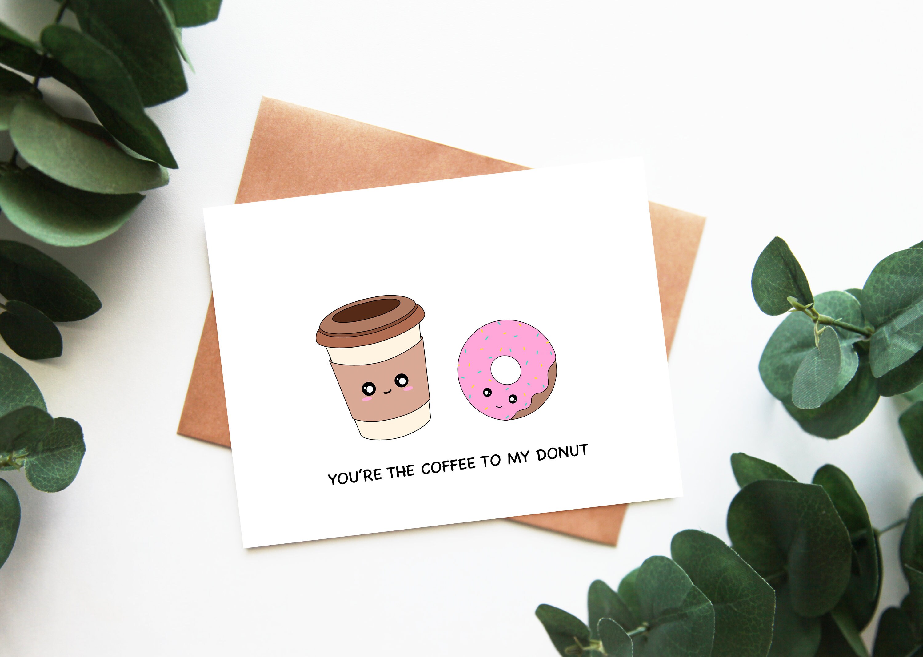 You're the Coffee to My Donut Valentine's Card Love - Etsy UK