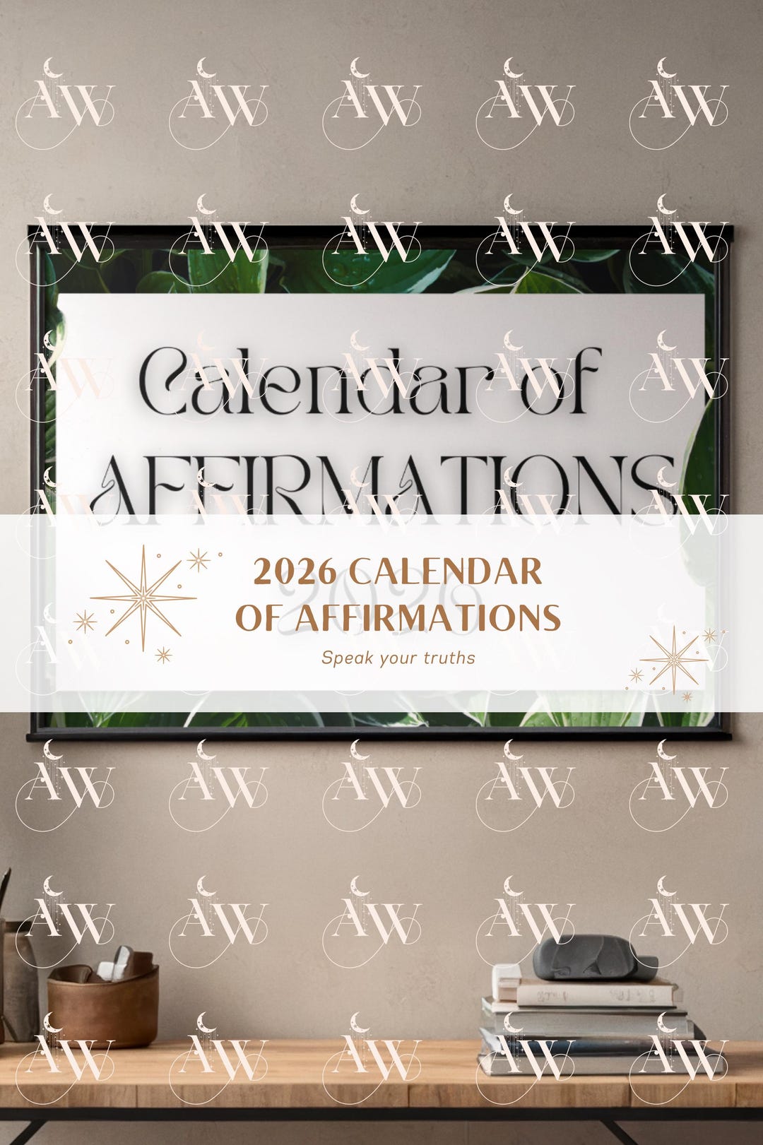 2026 Affirmation Calendar Printable | Positive Affirmations | Minimal ...