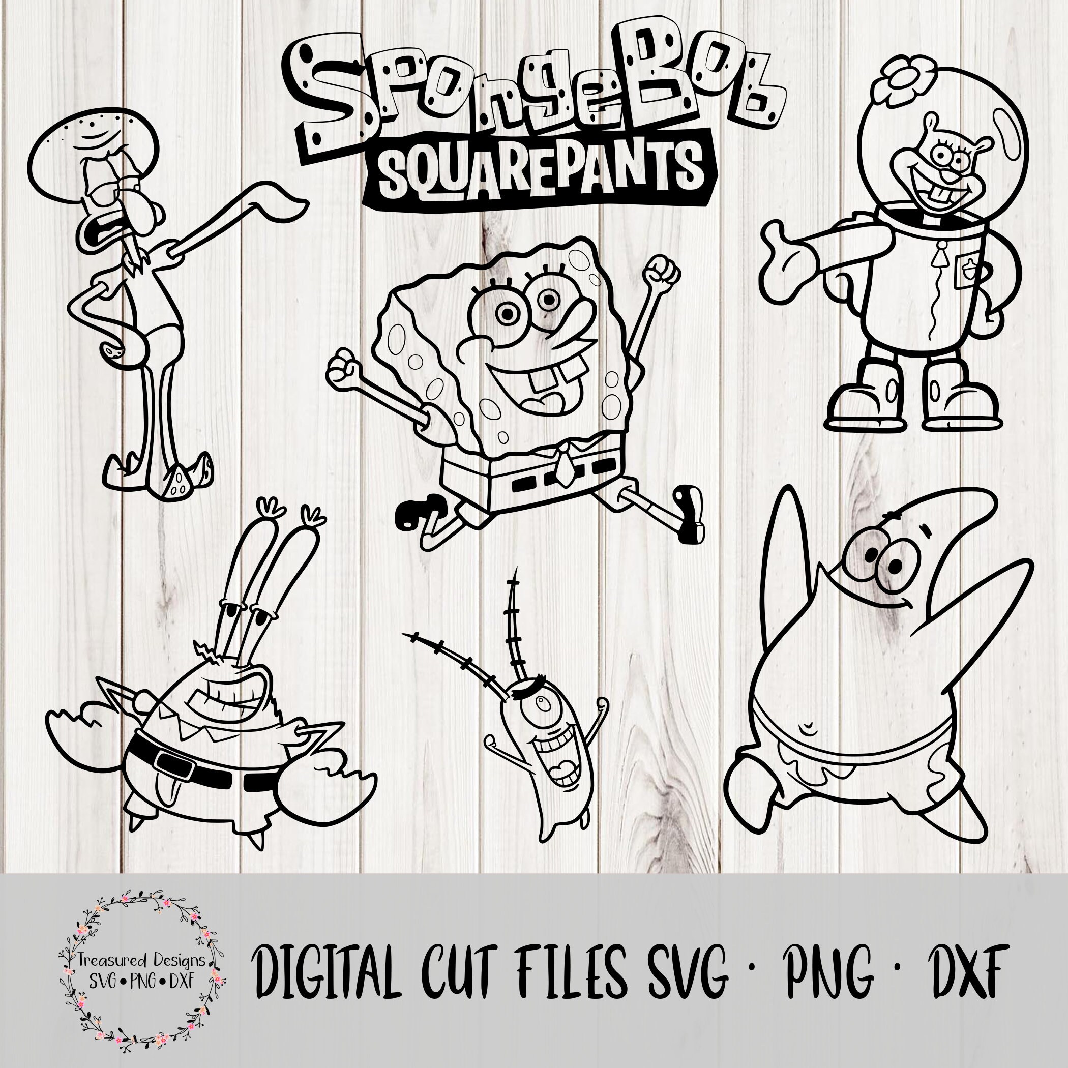 Spongebob Squarepants SVG Bundle Cartoon SVG Bundle | Etsy