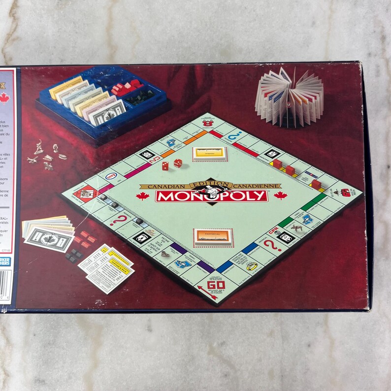 Vintage Monopoly Canadian Edition Board Game, Parker Bros Property ...