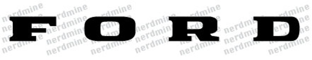 Ford Early Bronco Grill Letters in SVG PNG Image Files, From 1966-1977 ...