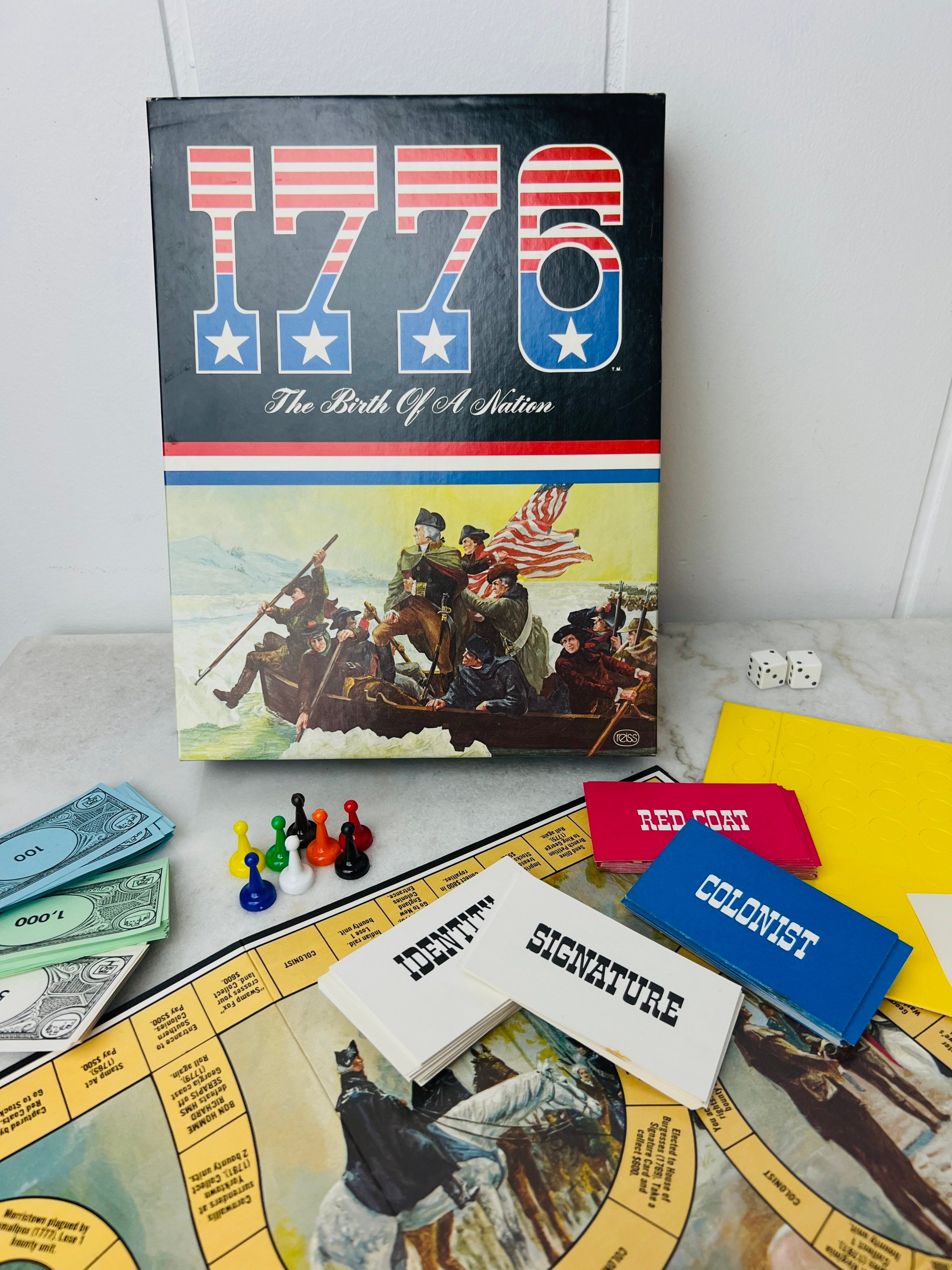 Vintage 1776 the Birth of a Nation Board Game, Military Intrigue in ...