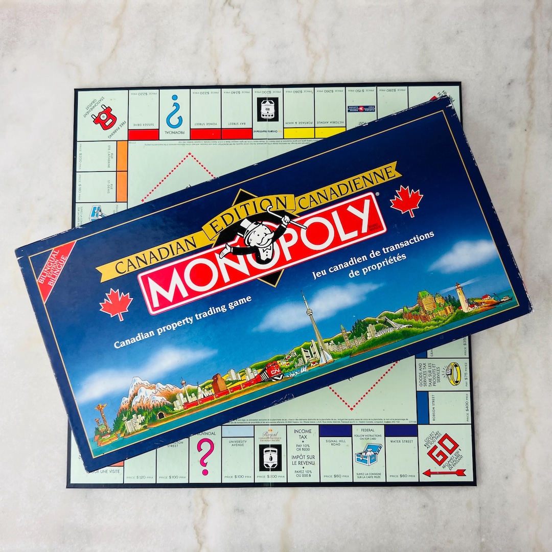 Vintage Monopoly Canadian Edition Board Game, Parker Bros Property ...
