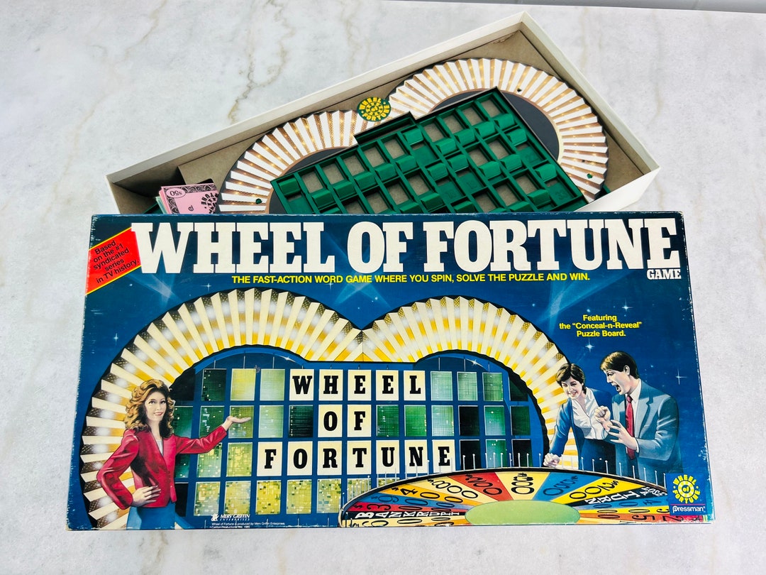 Vintage 1985 Wheel of Fortune Board Game, First Edition, by Merv ...