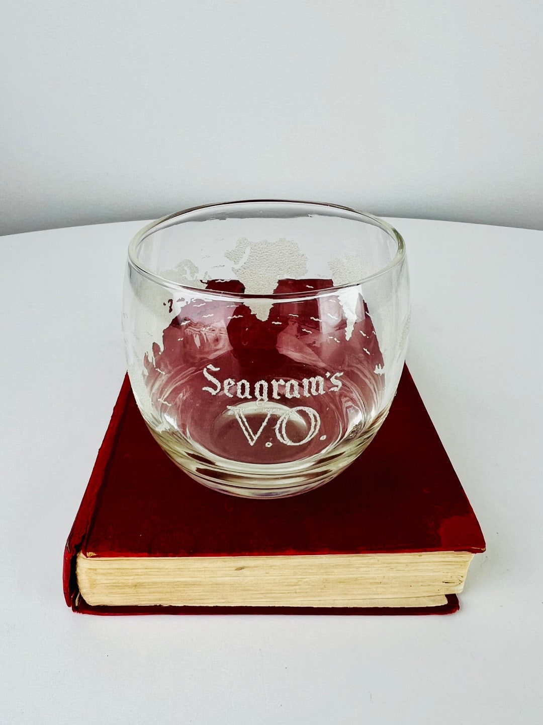 Vintage Roly Poly Glass Set of 8, With Etched Seagram’s V.O. Branding ...