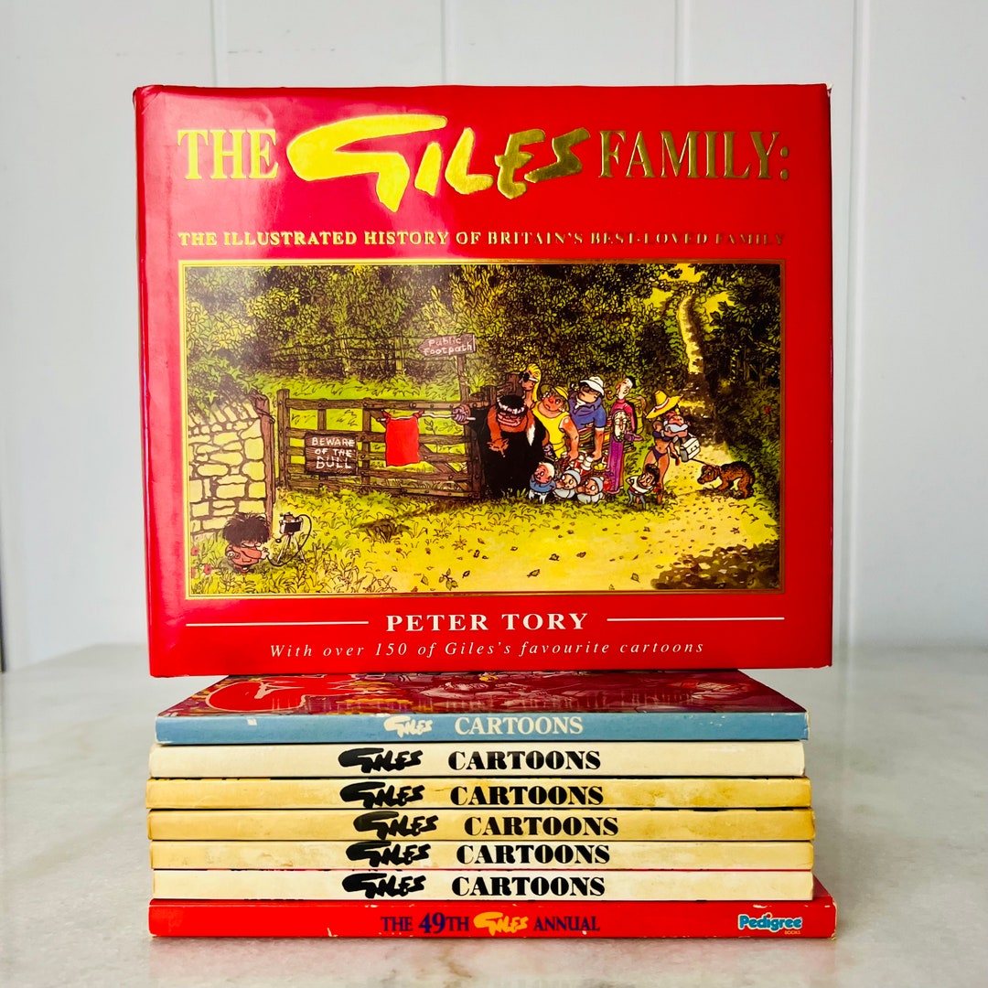 8 X Vintage Carl Giles Cartoon Family Annuals, Circa 1988 to 1996 ...