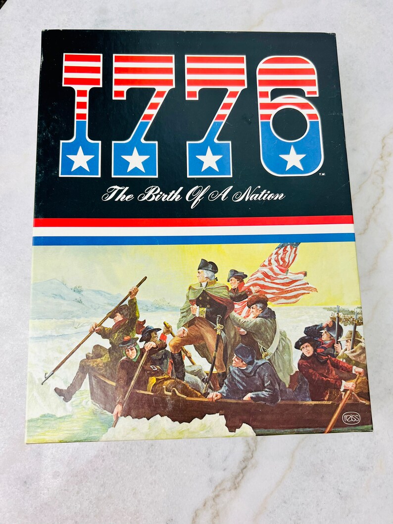 Vintage 1776 Board Game: Birth of a Nation, Unpunched Military Strategy ...
